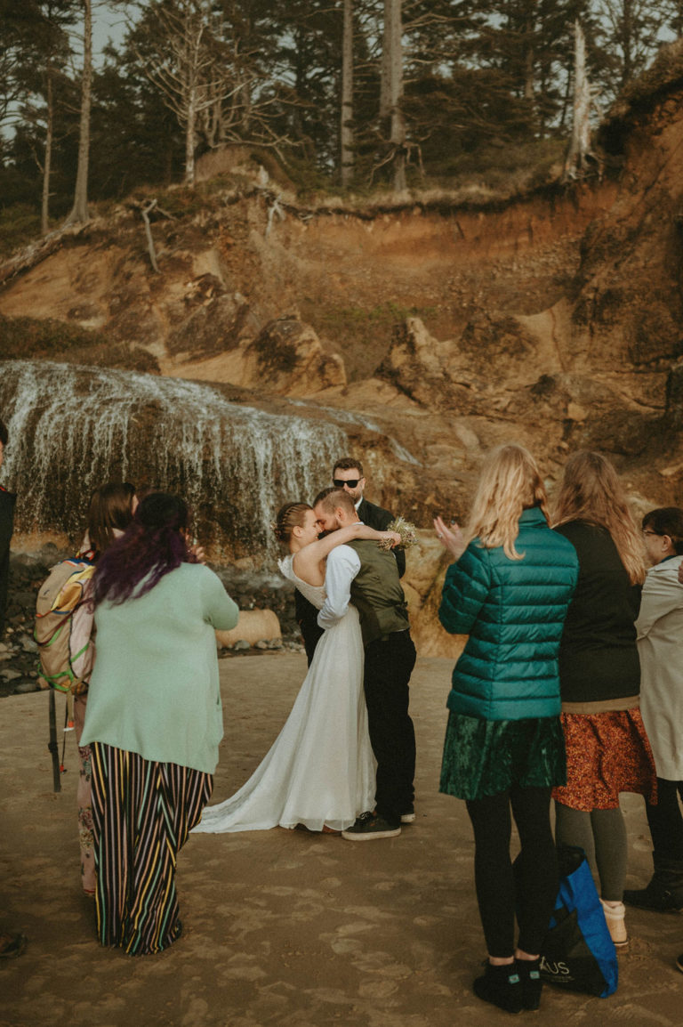 Hug Point Oregon Adventure Beach Elopement - rileyjeanphoto.com